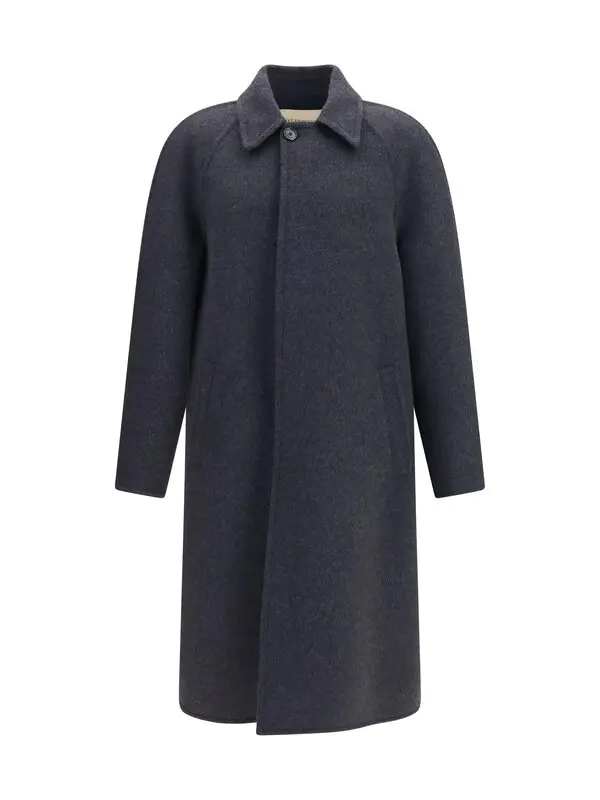 Valentino Garavani Wool Overcoat - Gray
