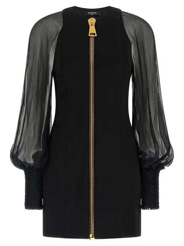 Balmain Xl Zip Dress - Black