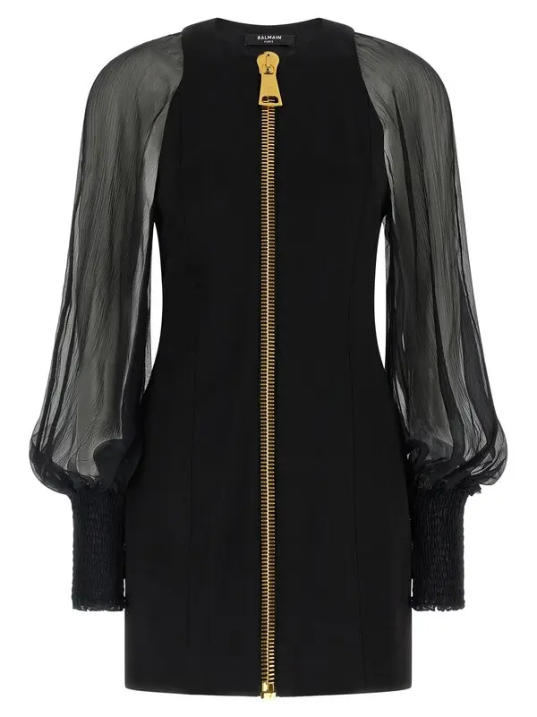 Balmain Xl Zip Dress - Black