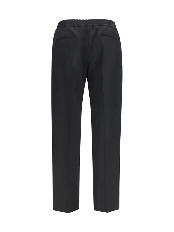 Valentino Garavani Vlogo Embroidered Cotton Gabardine Pants