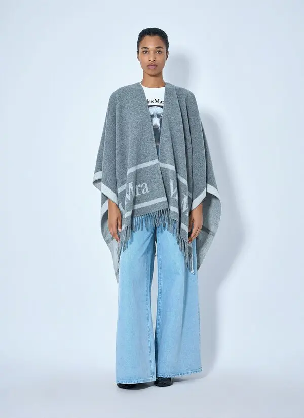 Max Mara Woven Fringe Poncho
