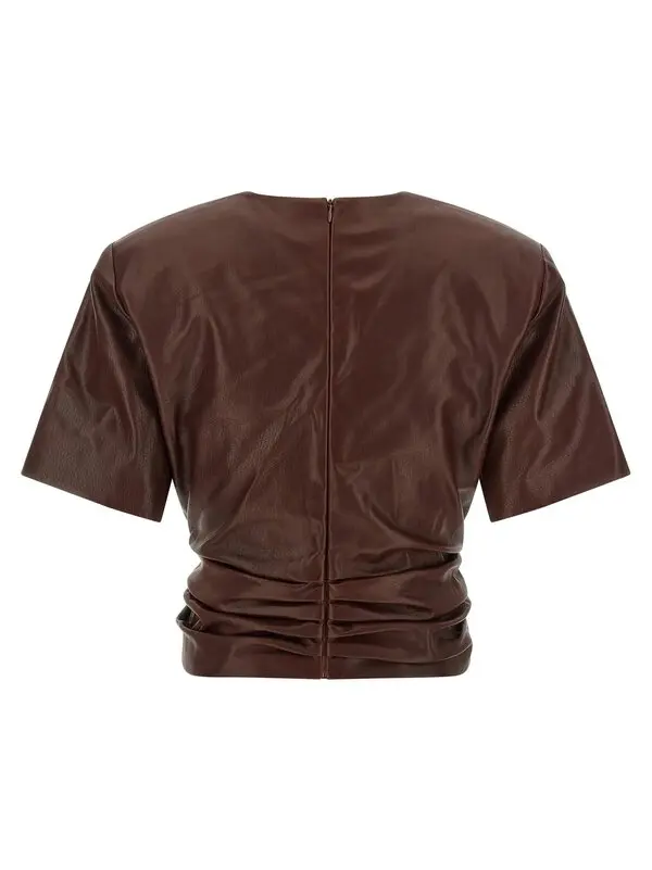 Magda Butrym Leather Short-sleeve Top