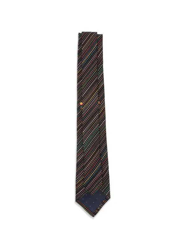 Paul Smith Signature Stripe Silk And Wool Tie