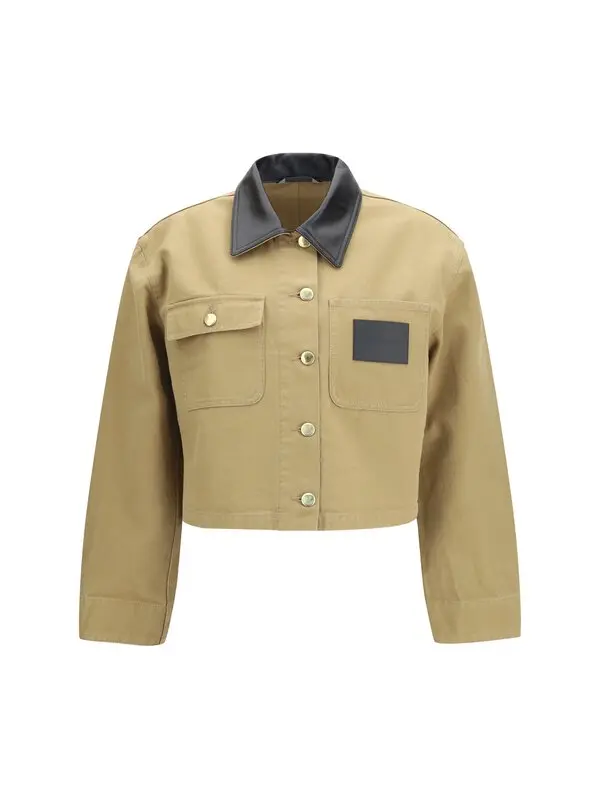 Balenciaga Heavy Cotton Cropped Jacket - Cream