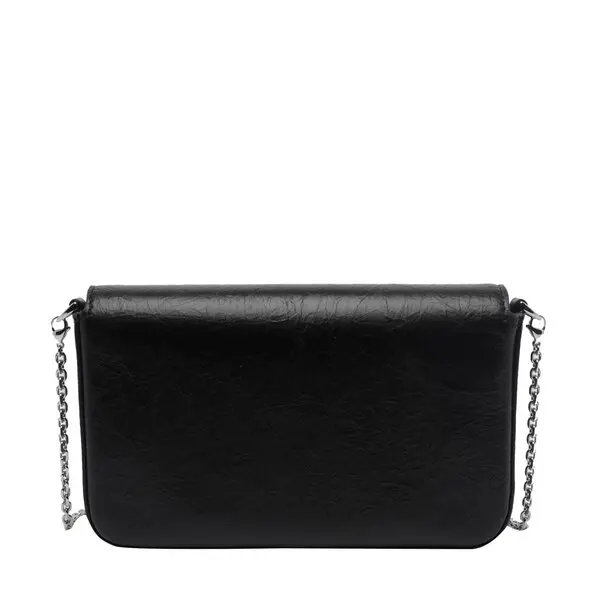 Fendi Wallet On Chain Tube With Ff Baguette Logo - Black