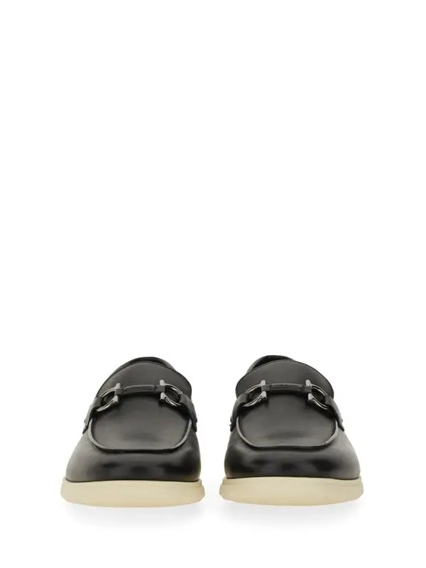 FERRAGAMO Gancini Moccasin - Black