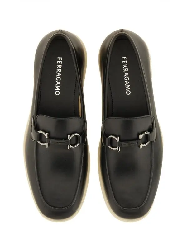 FERRAGAMO Gancini Moccasin - Black