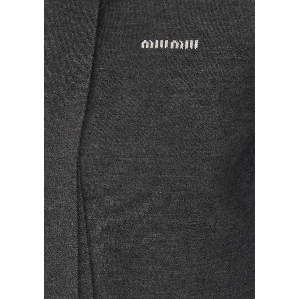 Miu Miu Logo Cardigan - Gray