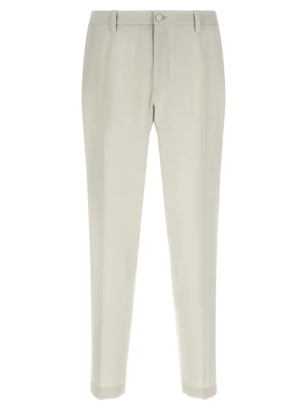 Dolce & Gabbana Wool Poplin Trousers - Cream