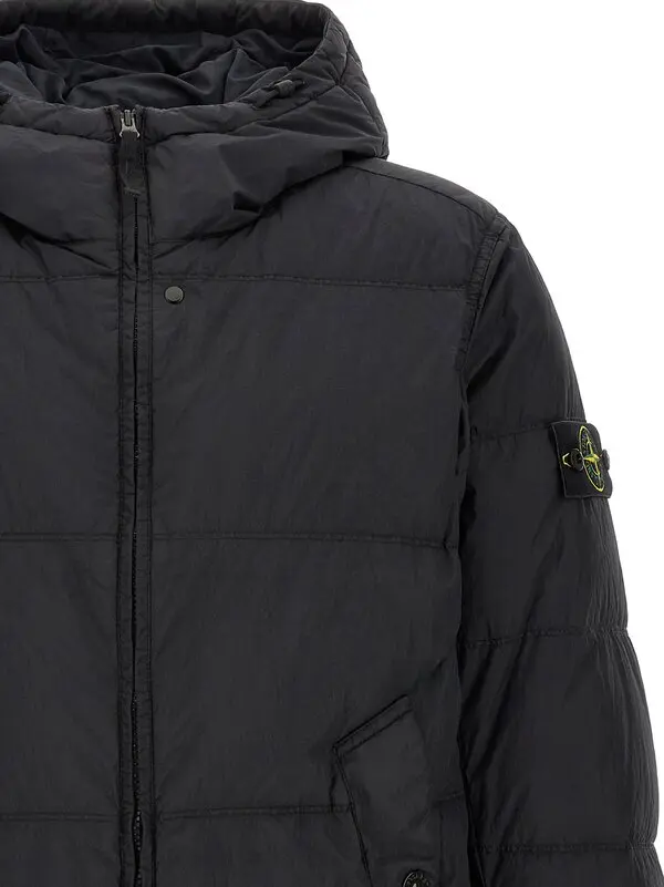 Stone Island Ruffled Effect Down Jacket