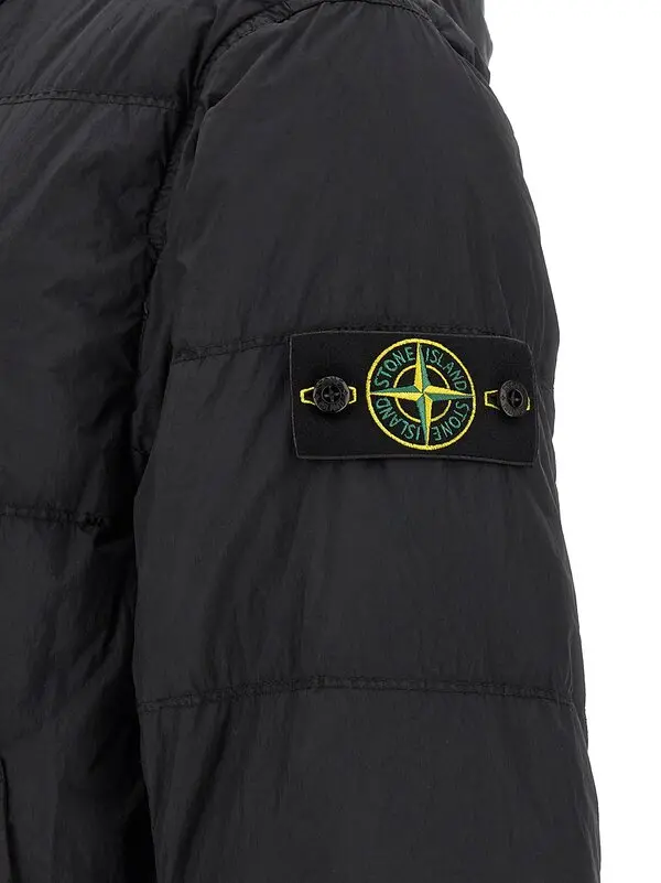 Stone Island Ruffled Effect Down Jacket