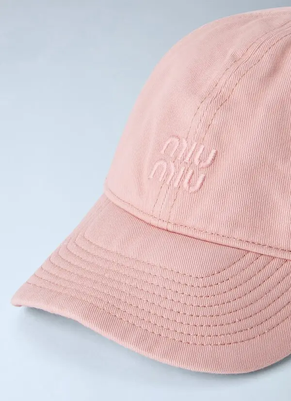 Miu Miu Drill Baseball Cap - Pink