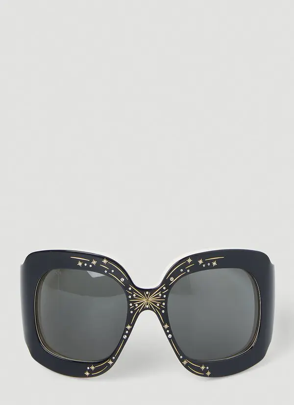 Gucci Oversize Square Frame Sunglasses - Black