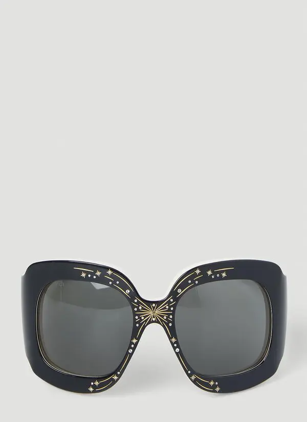 Gucci Oversize Square Frame Sunglasses - Black