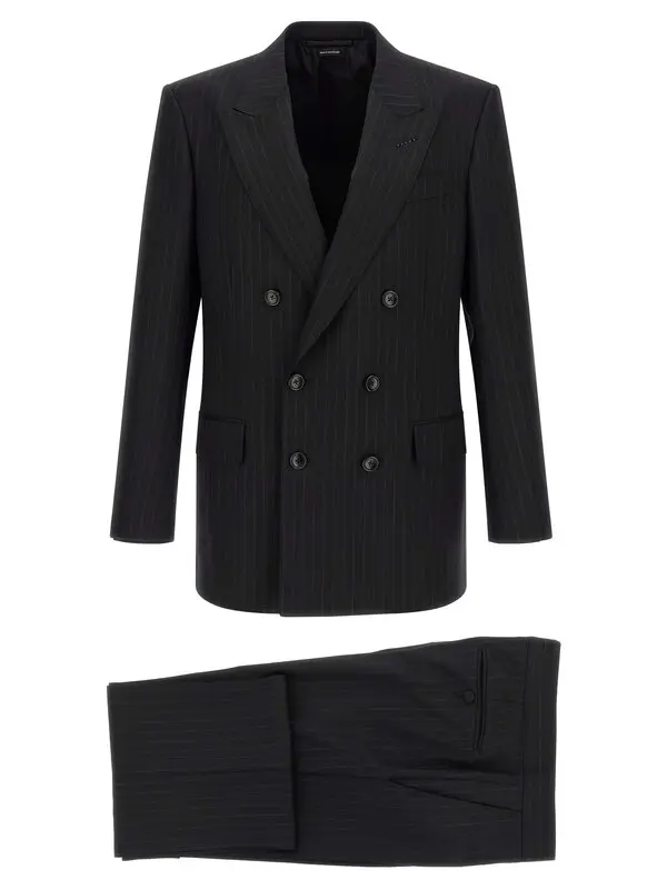 TOM FORD Pinstriped Double-breasted Dress