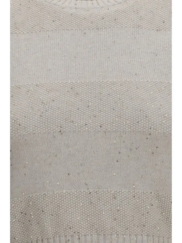 Brunello Cucinelli Knit And Sequin Vest