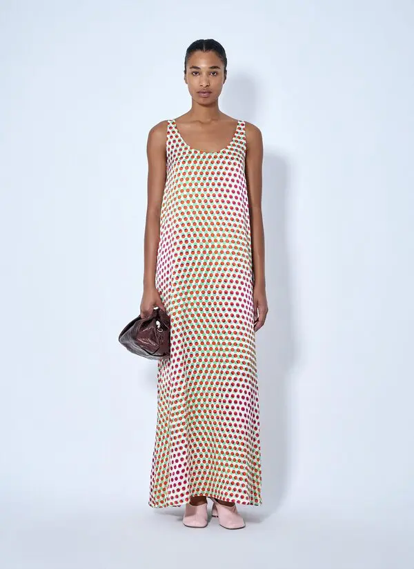 Dries Van Noten Silk Polka-dot Maxi Dress