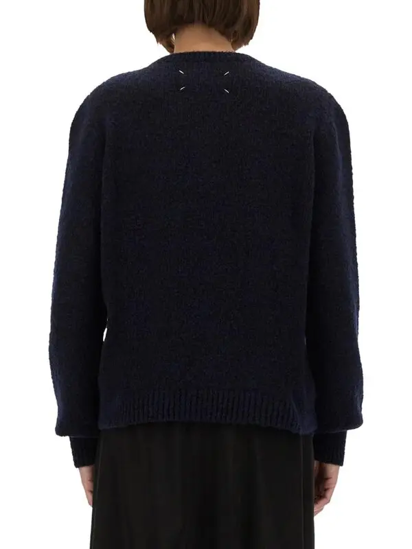 MAISON MARGIELA Crewneck Knit Top - Blue