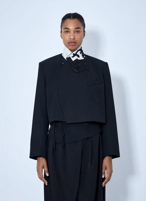 Dries Van Noten Bosea Wool Cabardine Blazer - Black