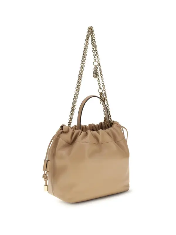 Chloé Icons Leather Chain Shoulder Bag - Cream