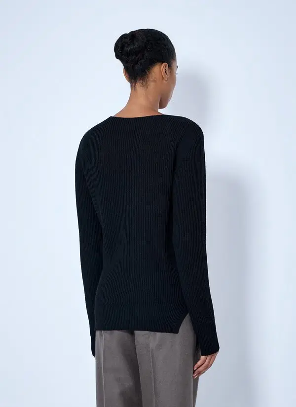 Rick Owens Deep V-neck Ribbed Sweater