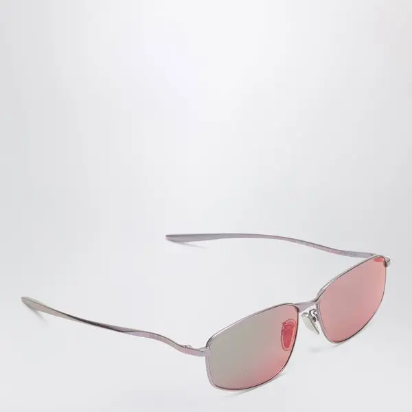 Balenciaga Rectangular Pink Metallic Sunglasses