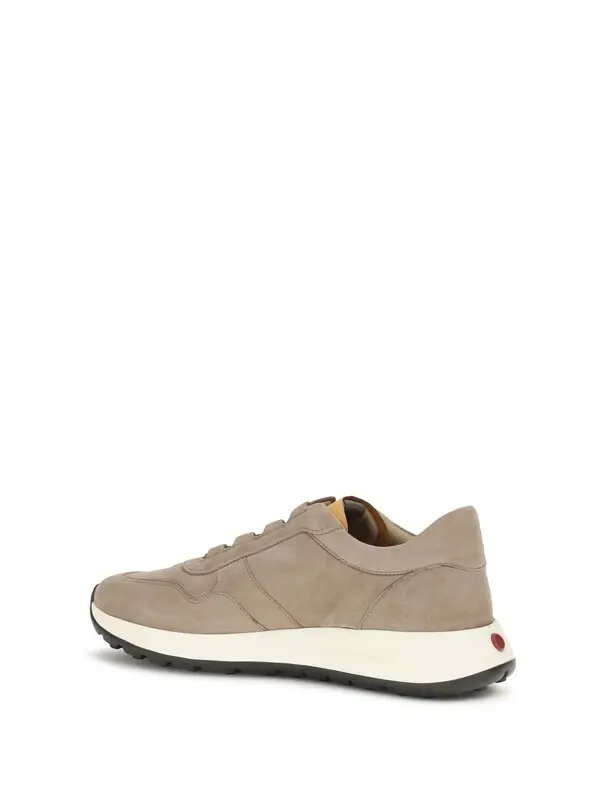 TOD'S Suede Goatskin Sneakers - Cream