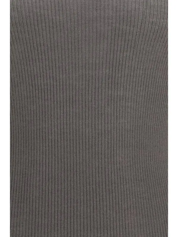 Rick Owens Slim Ribbed Long-sleeve Sweater - Gray