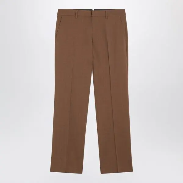 AMI Paris Hazelnut Wool Trousers