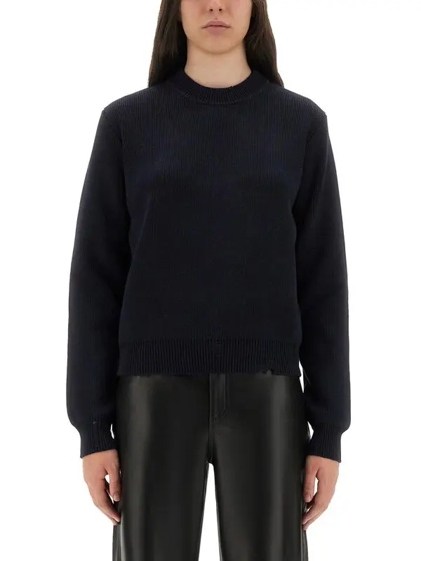 GOLDEN GOOSE Cotton Jersey Sweater - Blue