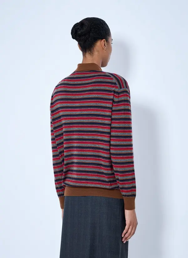 Prada Striped Polo Sweater