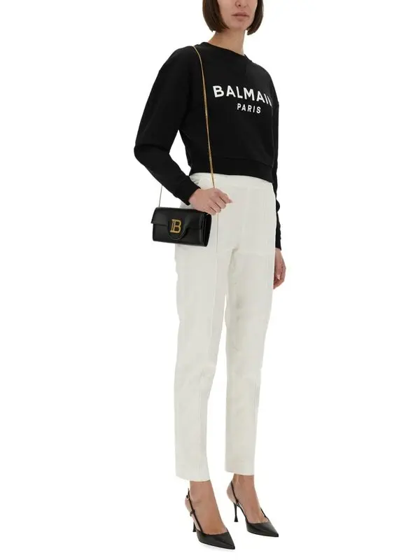 Balmain Sweatshirt With Logo Print - Black