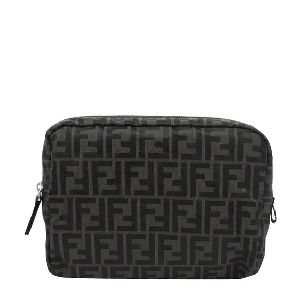 Fendi Medium Ff Logo Beauty Case - Brown