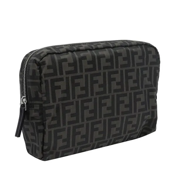 Fendi Medium Ff Logo Beauty Case - Brown