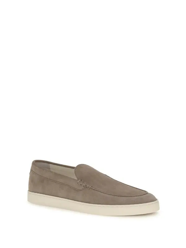 Brunello Cucinelli Suede Loafers - Gray