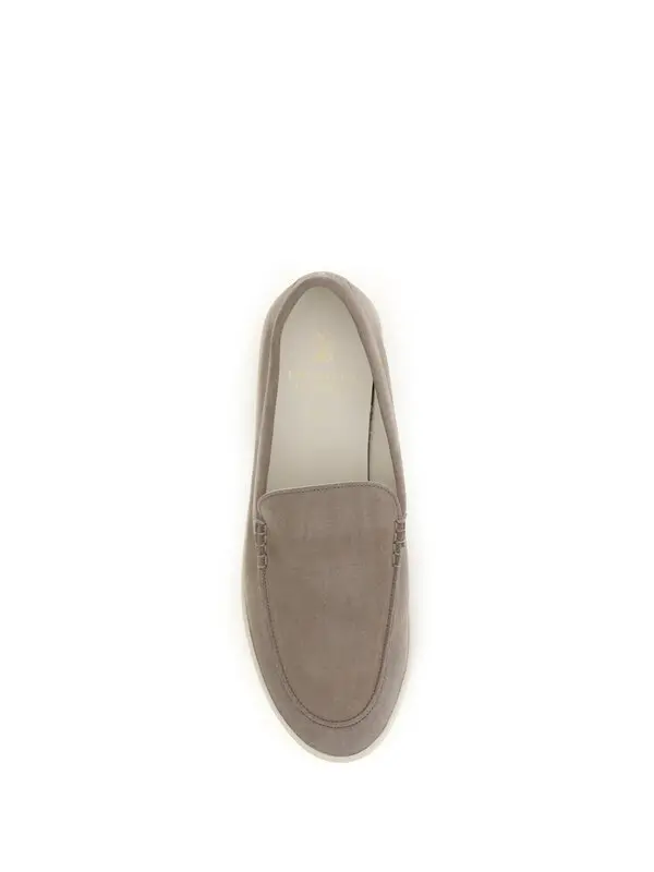 Brunello Cucinelli Suede Loafers - Gray