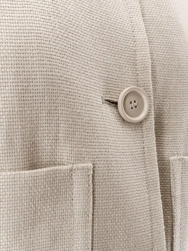 Max Mara Smmdattero Linen And Cotton Jacket - Multicolor