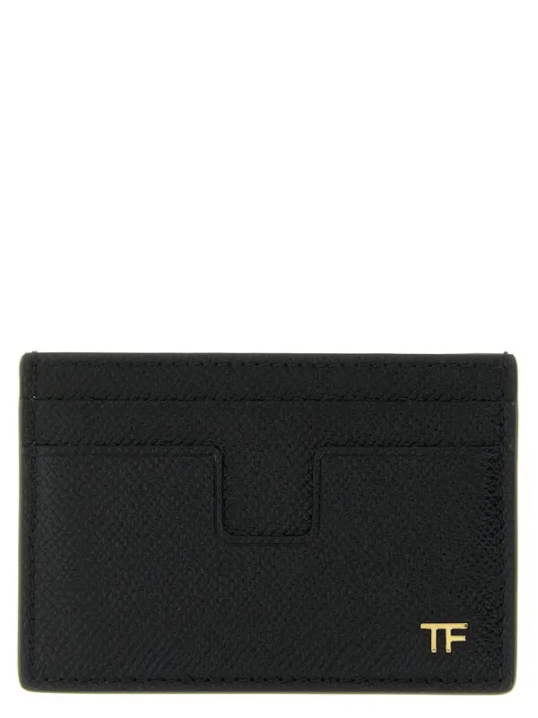 TOM FORD Small Grain Leather Cardholder - Black