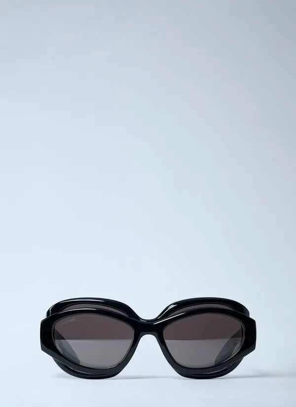Balenciaga Superbusy Round Sunglasses - Black