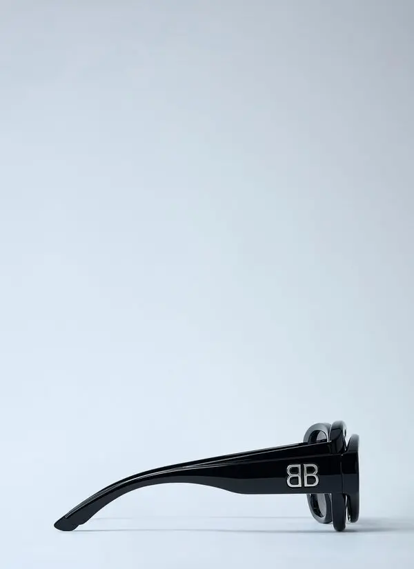 Balenciaga Superbusy Round Sunglasses - Black
