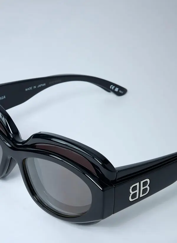 Balenciaga Superbusy Round Sunglasses - Black
