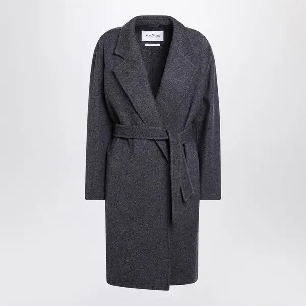 Max Mara Wool Coat With Denim Effect - Blue