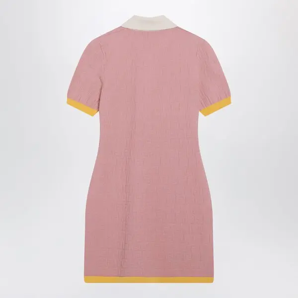 Fendi Ff Jacquard Polo Dress - Pink