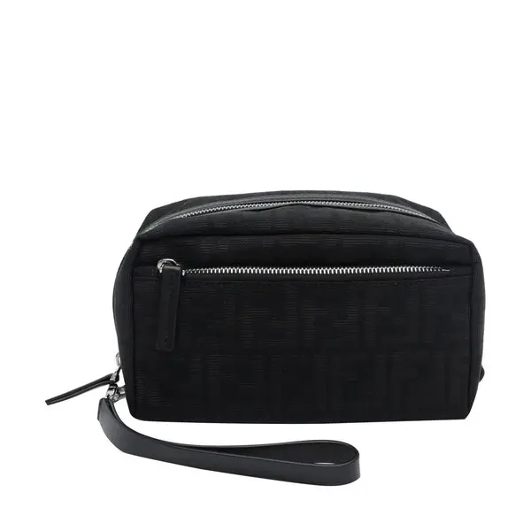 Fendi Small Ff Double Zip Beauty Case - Black
