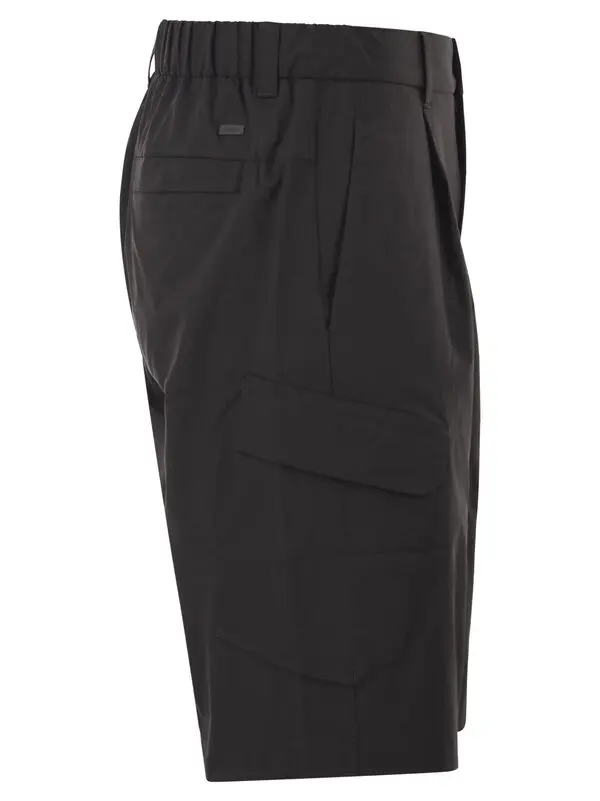 Herno Technical Fabric Cargo Bermuda Shorts