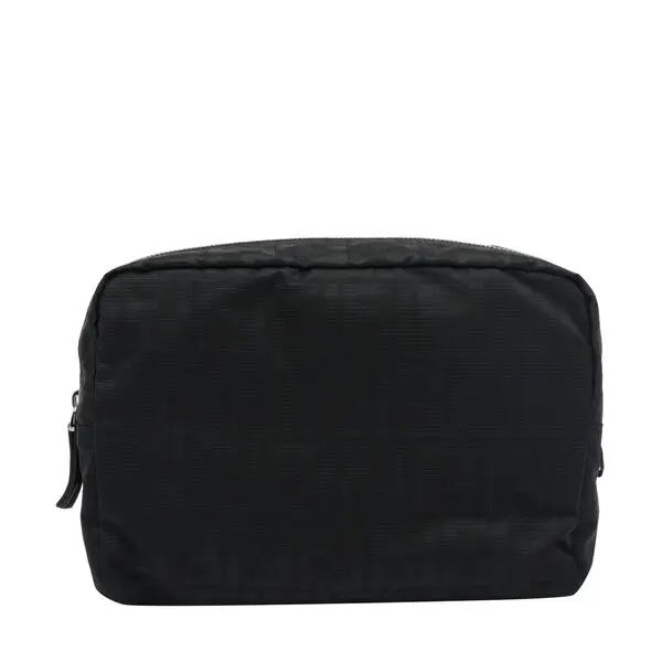 Fendi Medium Ff Logo Beauty Case - Black