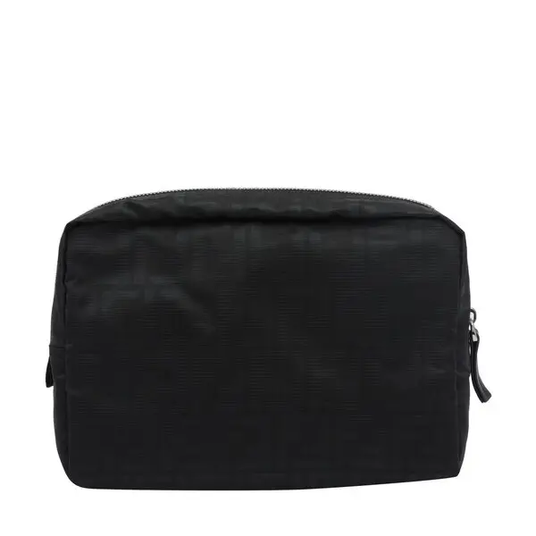 Fendi Medium Ff Logo Beauty Case - Black