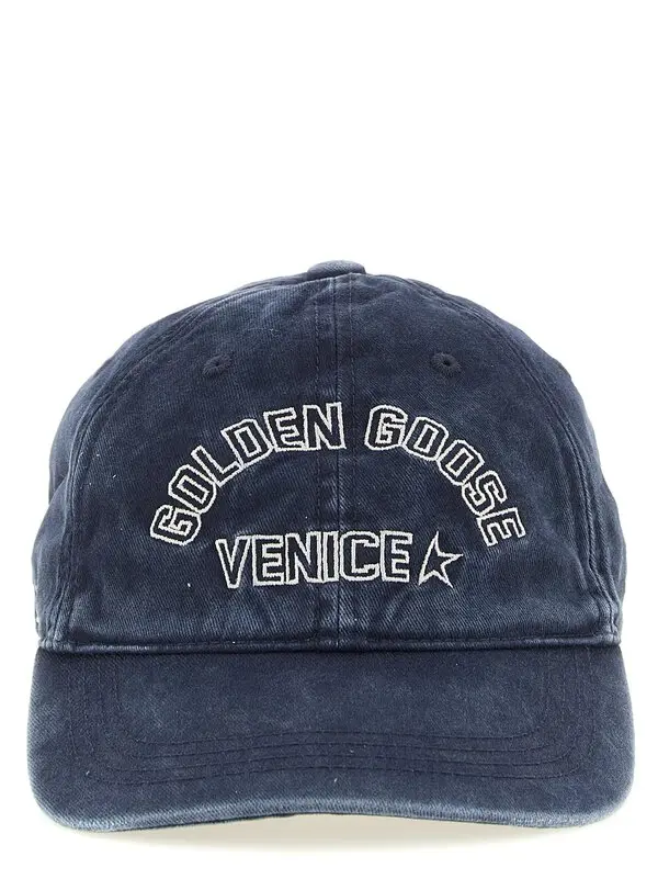 GOLDEN GOOSE Journey Cotton Baseball Cap - Blue