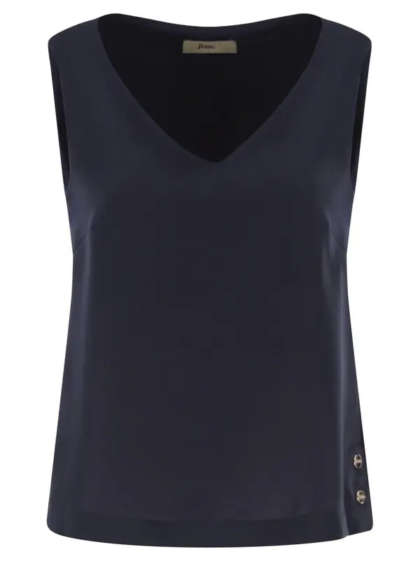 Herno V-neck Top - Blue