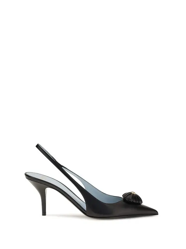 Valentino Garavani Coeur Royal Slingback Pumps - Black